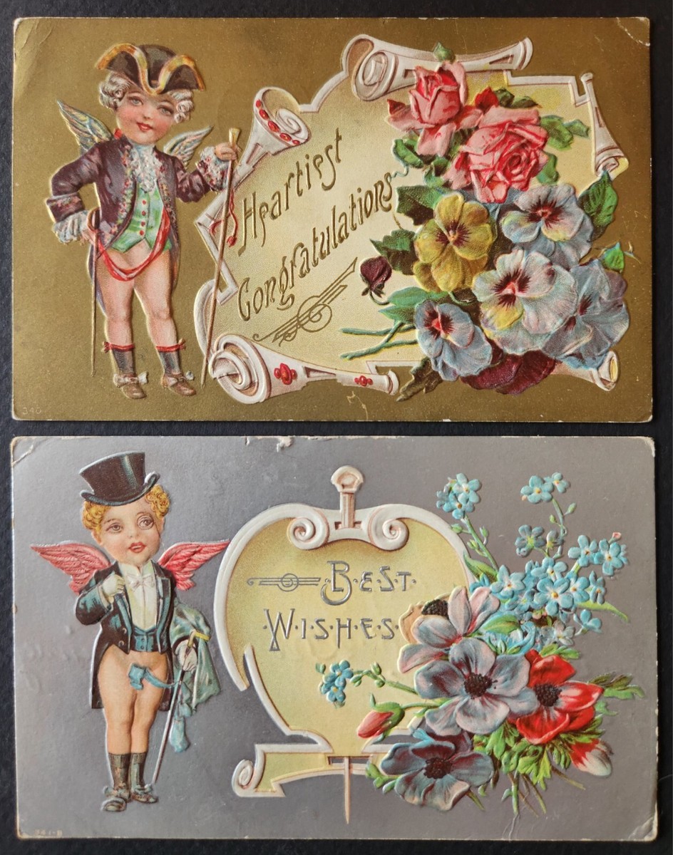 Vintage Congratulations Postcard Congratulations Vintage Post Card,
