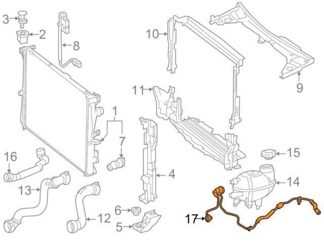 For Mercedes Genuine Engine Coolant Overflow Hose 2055012501 | eBay