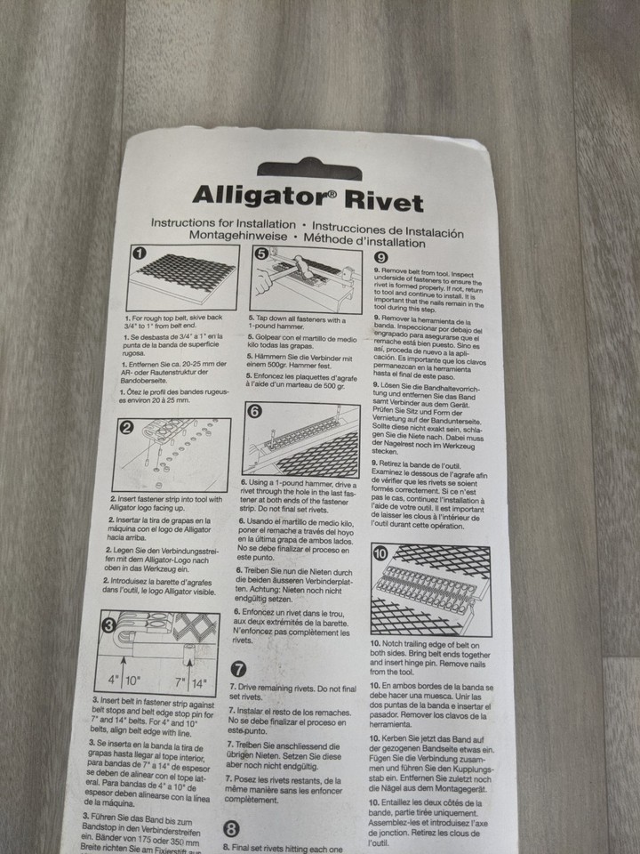 7" Belt Splice Kit (2 Pack) Alligator Rivet Baler Stainless Steel ...