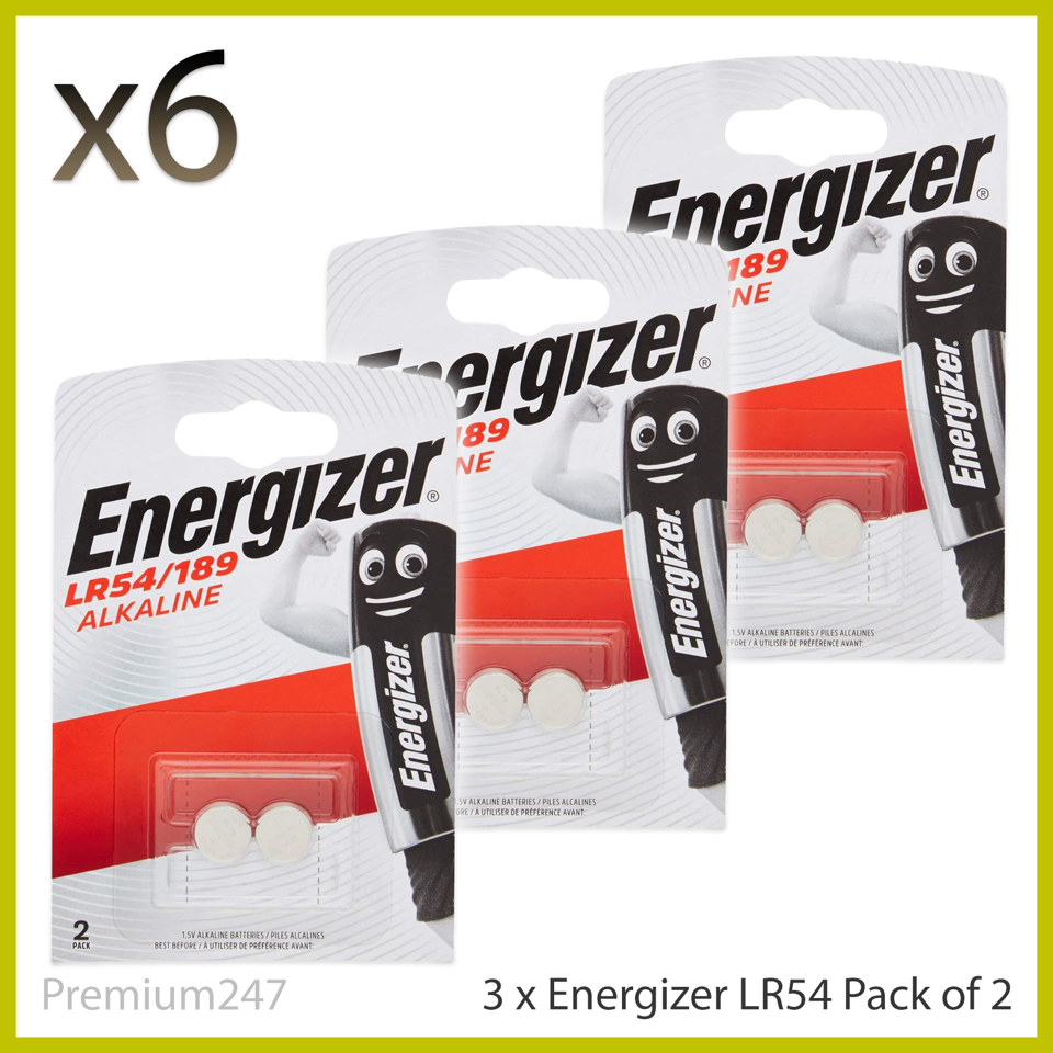 2 x Energizer LR54 1.5V Alkaline Battery 189, AG10, V10GA, LR1130 ...