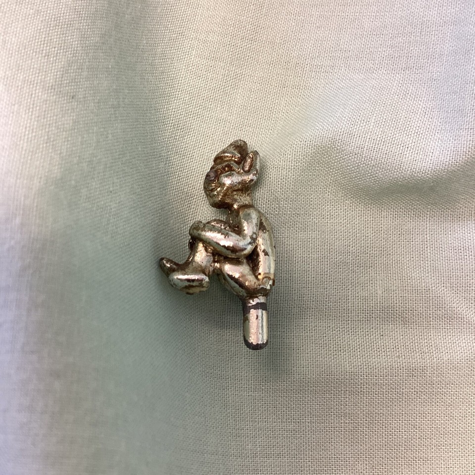 Vintage Silver Tone Charm Lucky Cornish Pixie Folklore 3 cm tall | eBay UK