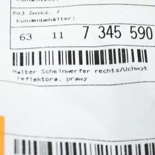 NEW BMW 7 F01 FRONT RIGHT HEADLIGHT BRACKET 63117345590 7345590 OEM | eBay