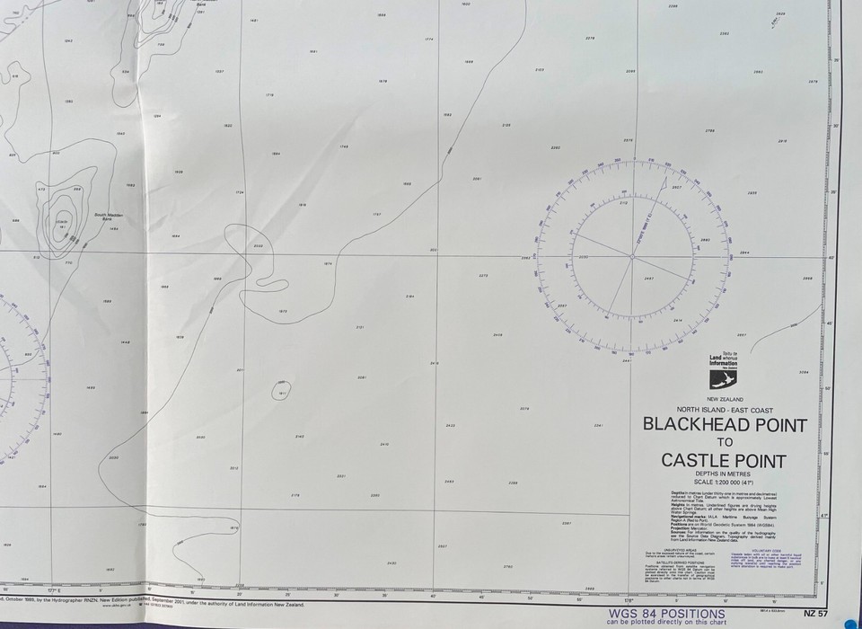 Admiralty NZ57 BLACKHEAD POINT TO CASTLE point NORTH ISLAND - EAST ...