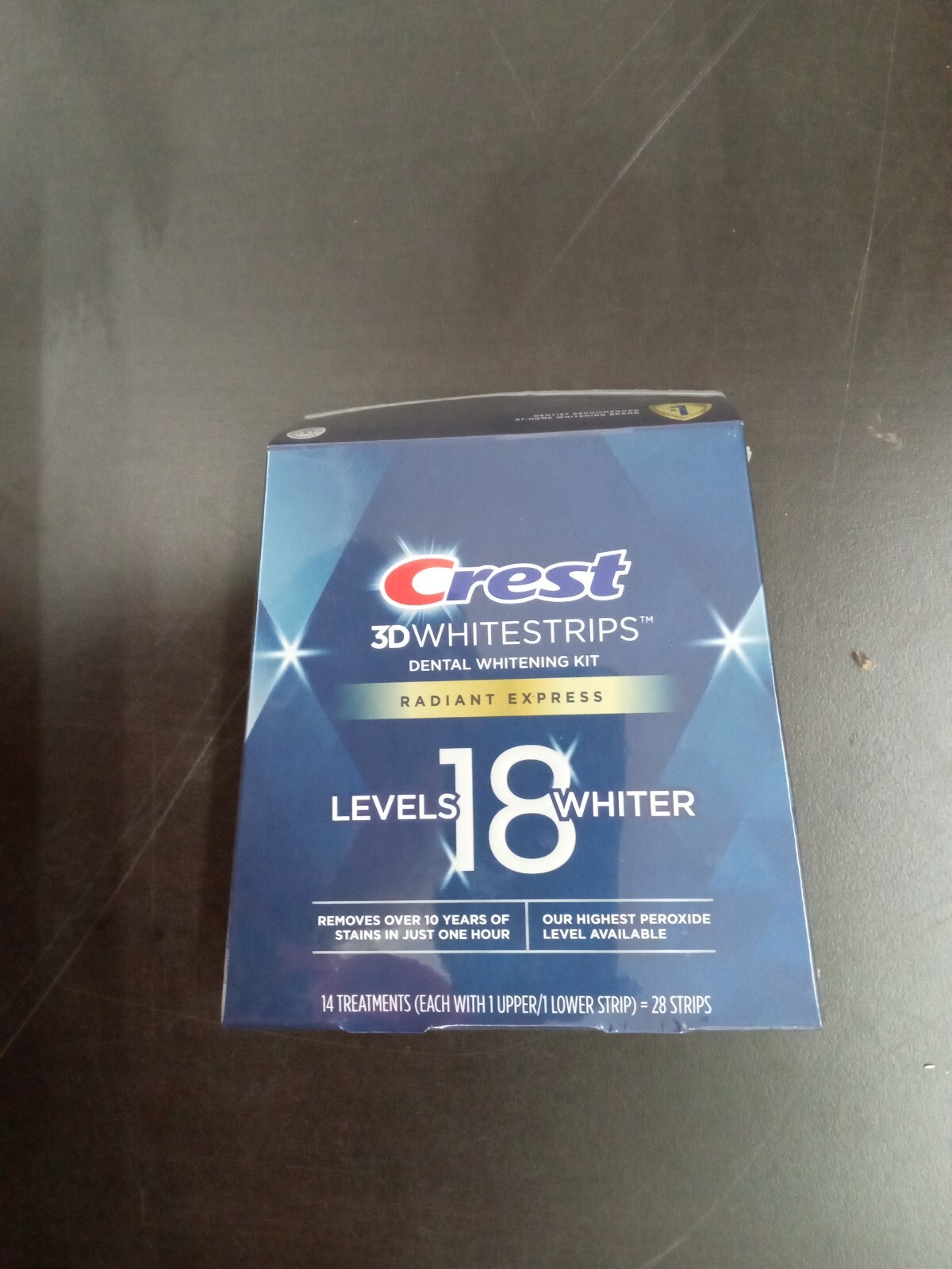 Crest 3D White Strips Radiant Express Levels 18 Whiter Radiant Express ...