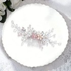 Crystal Bridal Hair Comb Silver Rhinetsone Wedding Hair Pieces Pearl ...