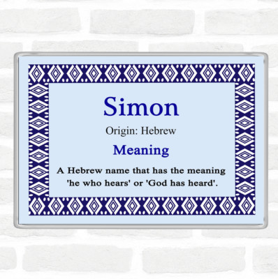 Simon Name Meaning Jumbo Fridge Magnet Blue | eBay UK