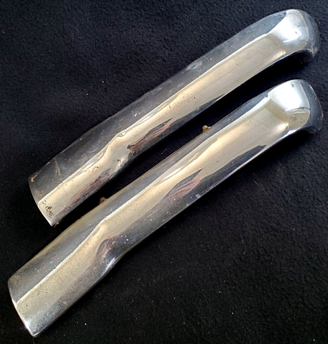 1956 Chevy Bel Air LH/RH Left & Right Chrome Hood Bar Extensions OEM ...