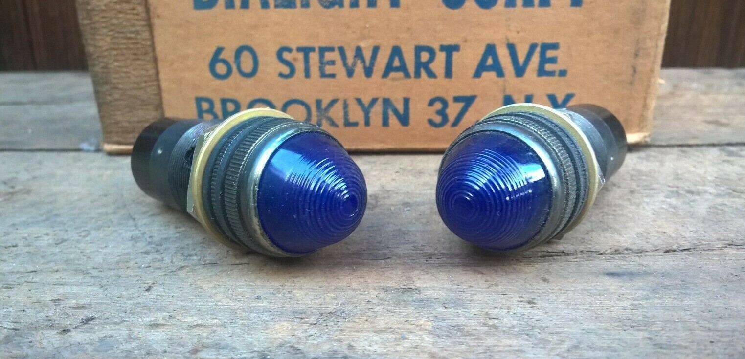 1 x VINTAGE DIALIGHT DIALCO BLUE BEEHIVE PANEL PILOT LIGHT - RAT ROD ...