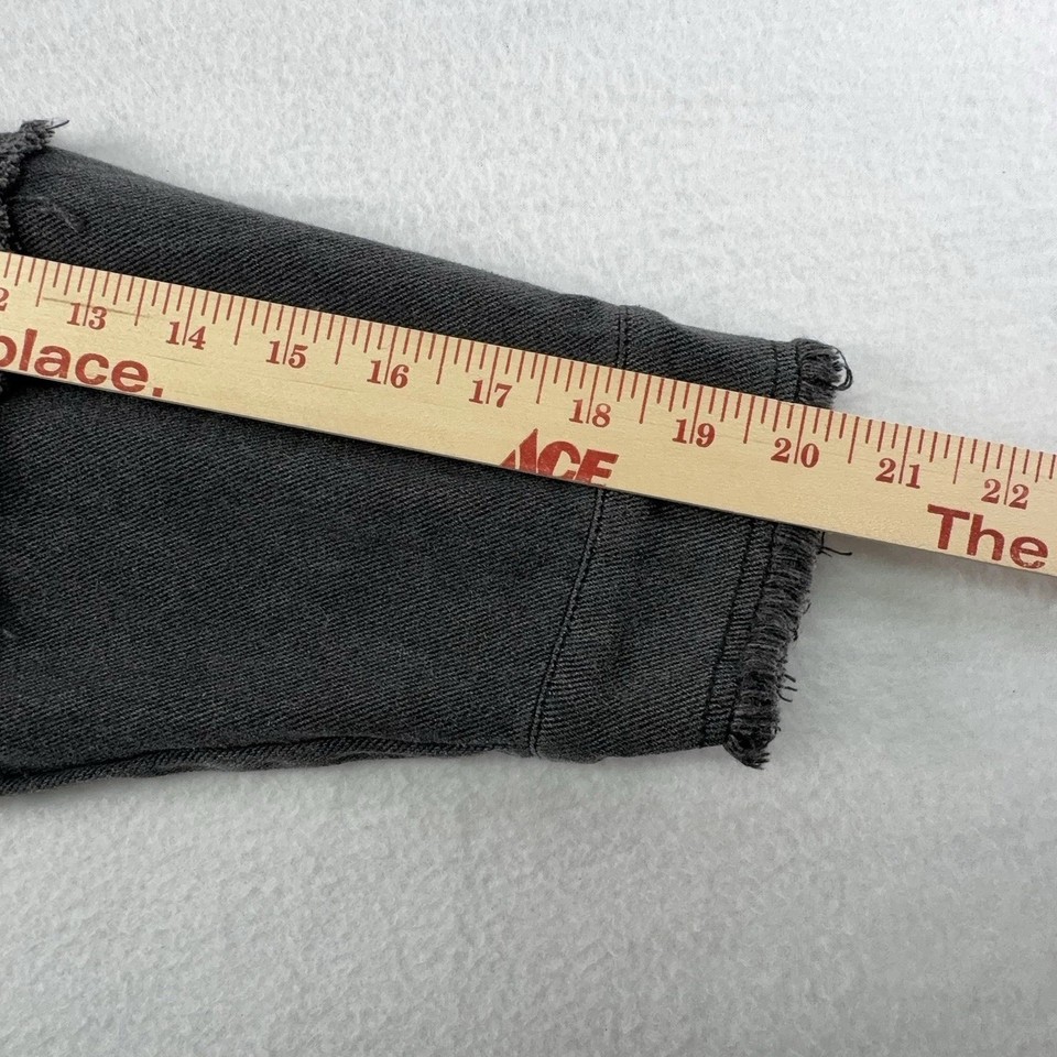 Rock & Roll Deconstructed Denim Shacket M Raw Hem Frayed Oversized ...