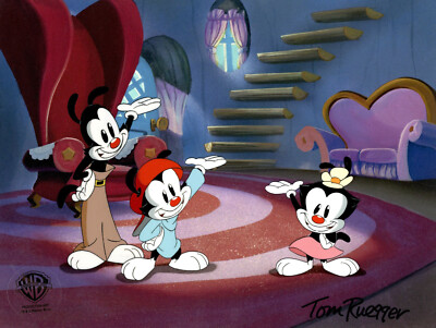 Animaniacs-Original Cel-Yakko,Wakko,Dot-New Slappy Squirrel-Signed Tom ...