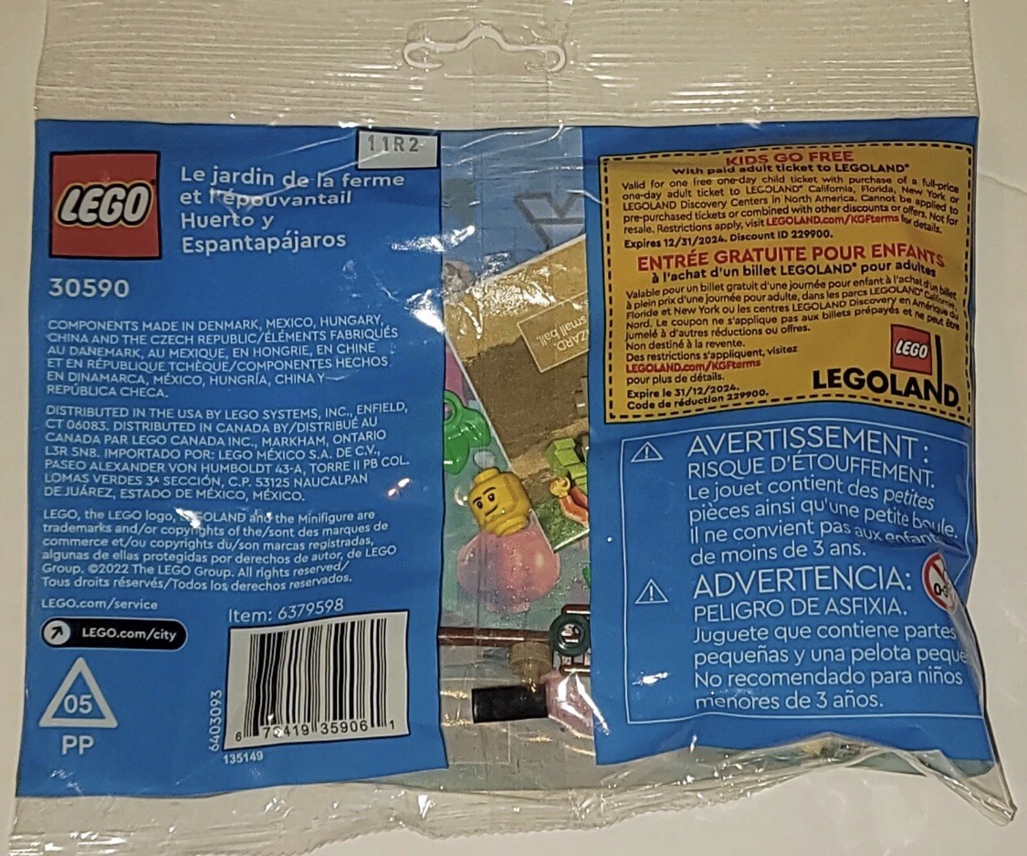 LEGO 30590 Farm Garden & Scarecrow City polybag rabbit bunny carrot ...