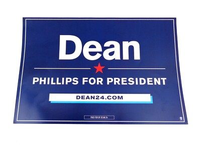 Dean Phillips For President 2024 Official Campaign Rally Sign Poster A ...