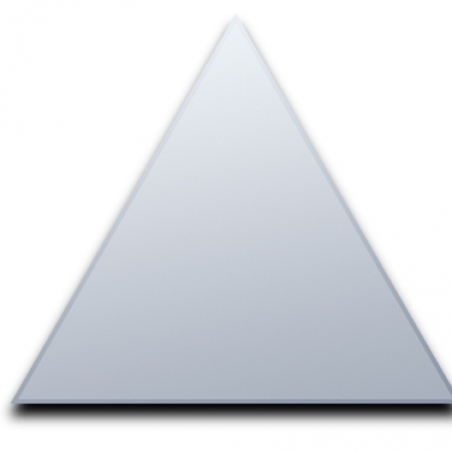 Equilateral Triangle Acrylic MIrrors with Fixings (Bespoke Size ...