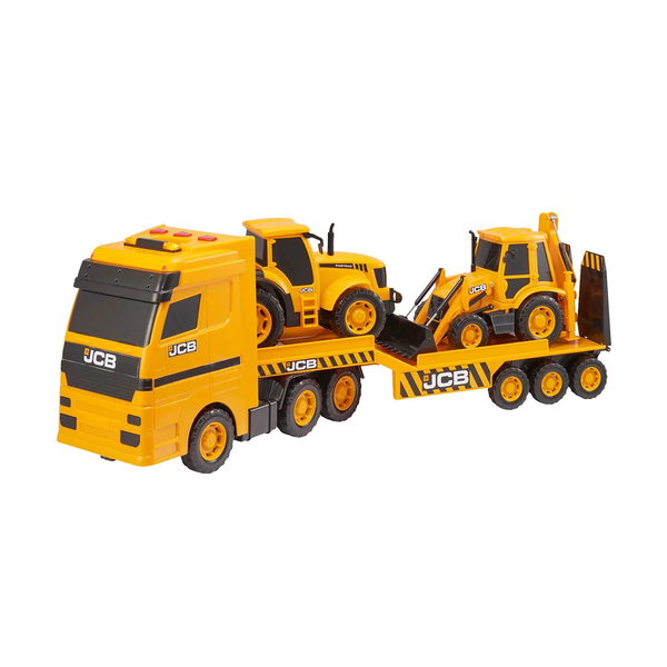 HTI JCB Heavy Load Transporter Truck Vehicle - Black/Yellow (1416416 ...