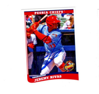 Jeremy Rivas 2023 Peoria Chiefs signed autograph baseball card Valencia ...