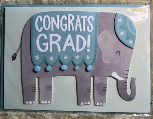 Papyrus Graduation Card 3D Die Cut Elephant Congrats Grad This Is HUGE ...