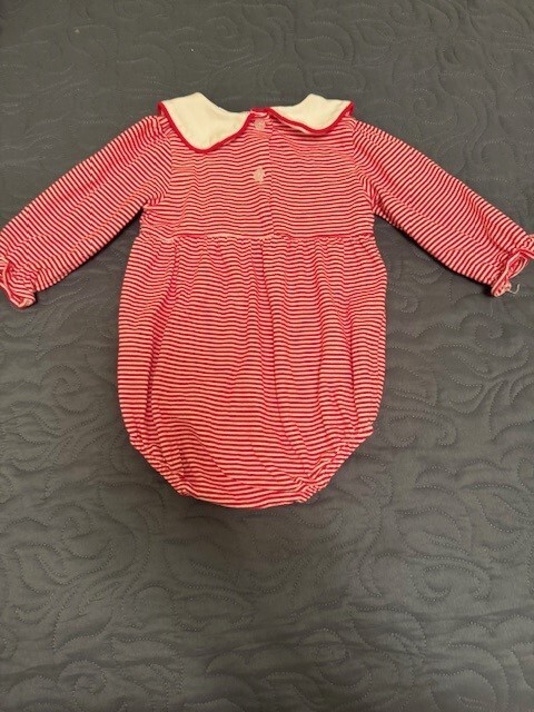 Red/White Striped Bubble by Itsy Bitsy, Christmas Bows, 12 months | eBay