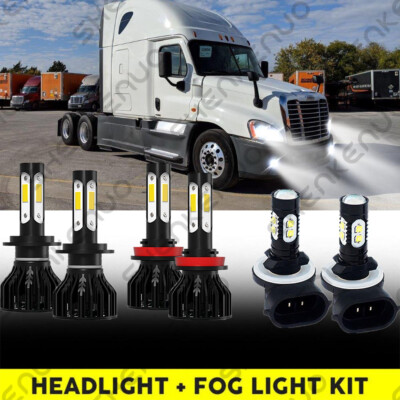 For Freightliner Coronado 2013-2018 Front LED Headlight+Fog Light Hi/Lo ...