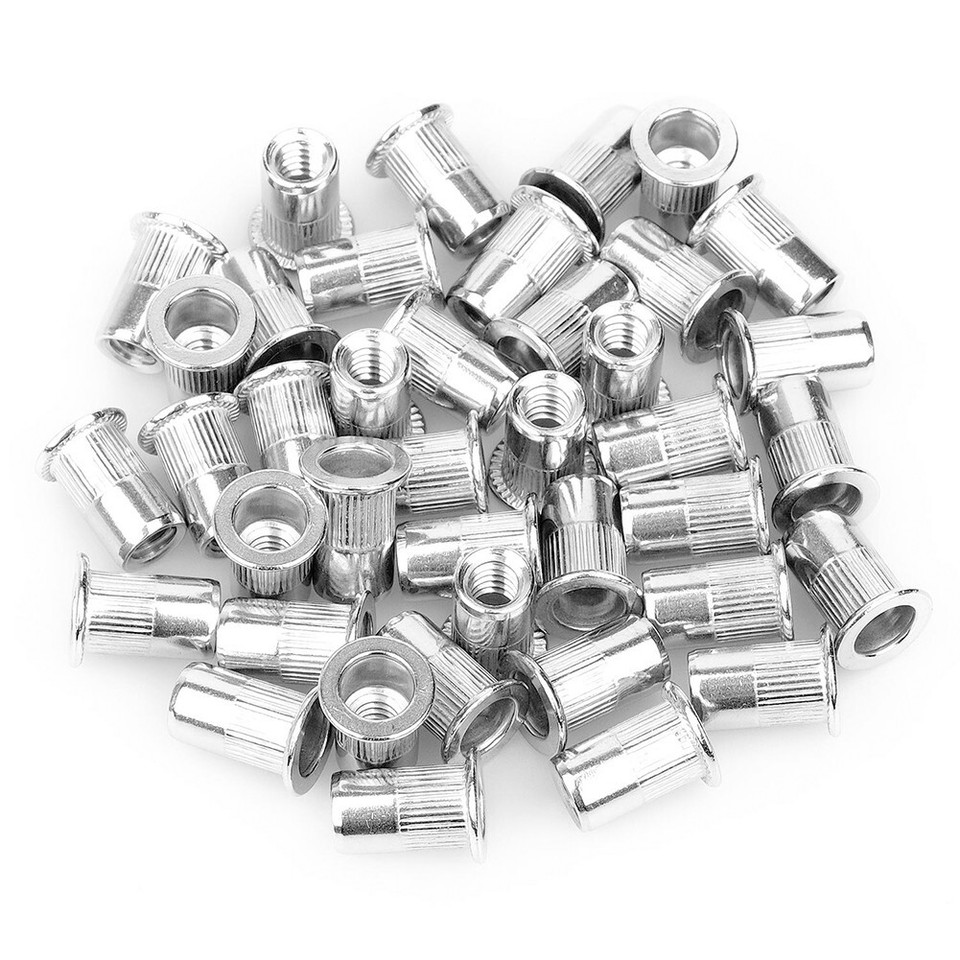 Rivet Nuts Stainless Steel 1/4"-20 Thread 15.5mm Length Insert Nut ...