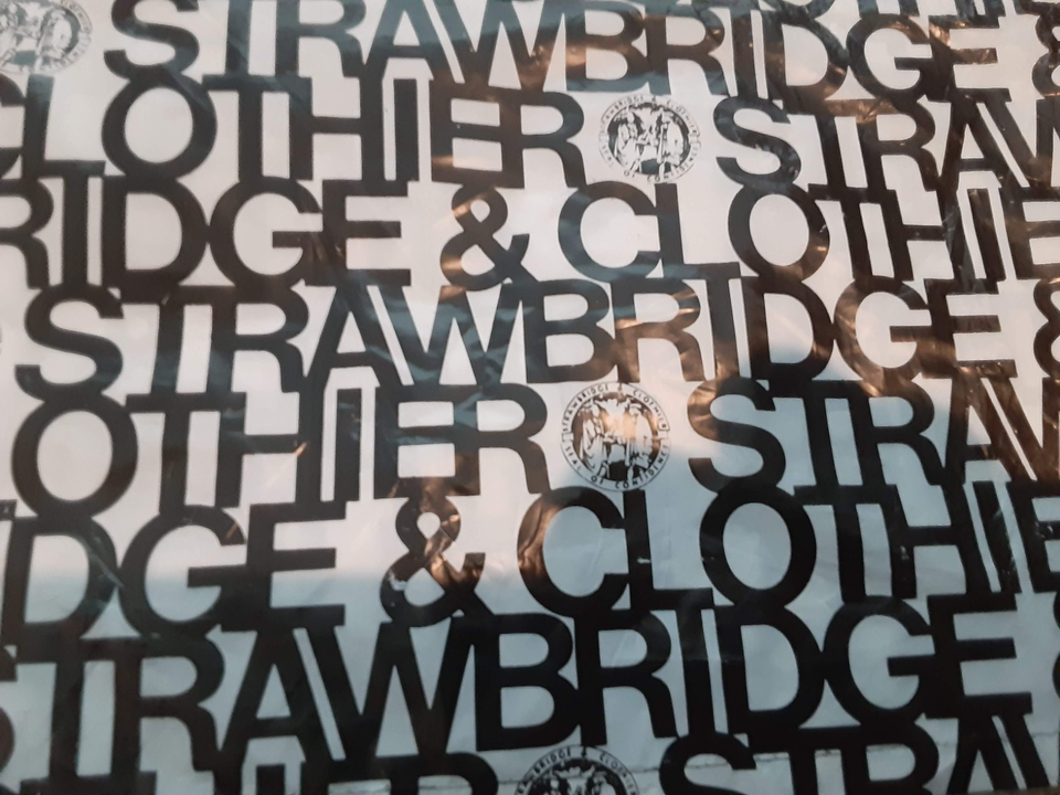 VTG - Plastic Bag Strawbridge & Clothier Logo Black, White & Yellow ...