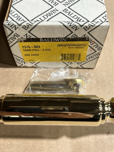 Baldwin 2576-003 Lifetime Polished Bass Finish 8'' Richmond Door Pull ...