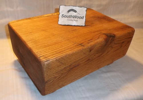 SouthWood solid oak cutting board /mini butcher block island. 4" thick ...
