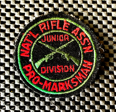 NRA NATIONAL RIFLE ASSOCIATION JUNIOR DIVISION PRO MARKSMAN SEW ON ONLY ...