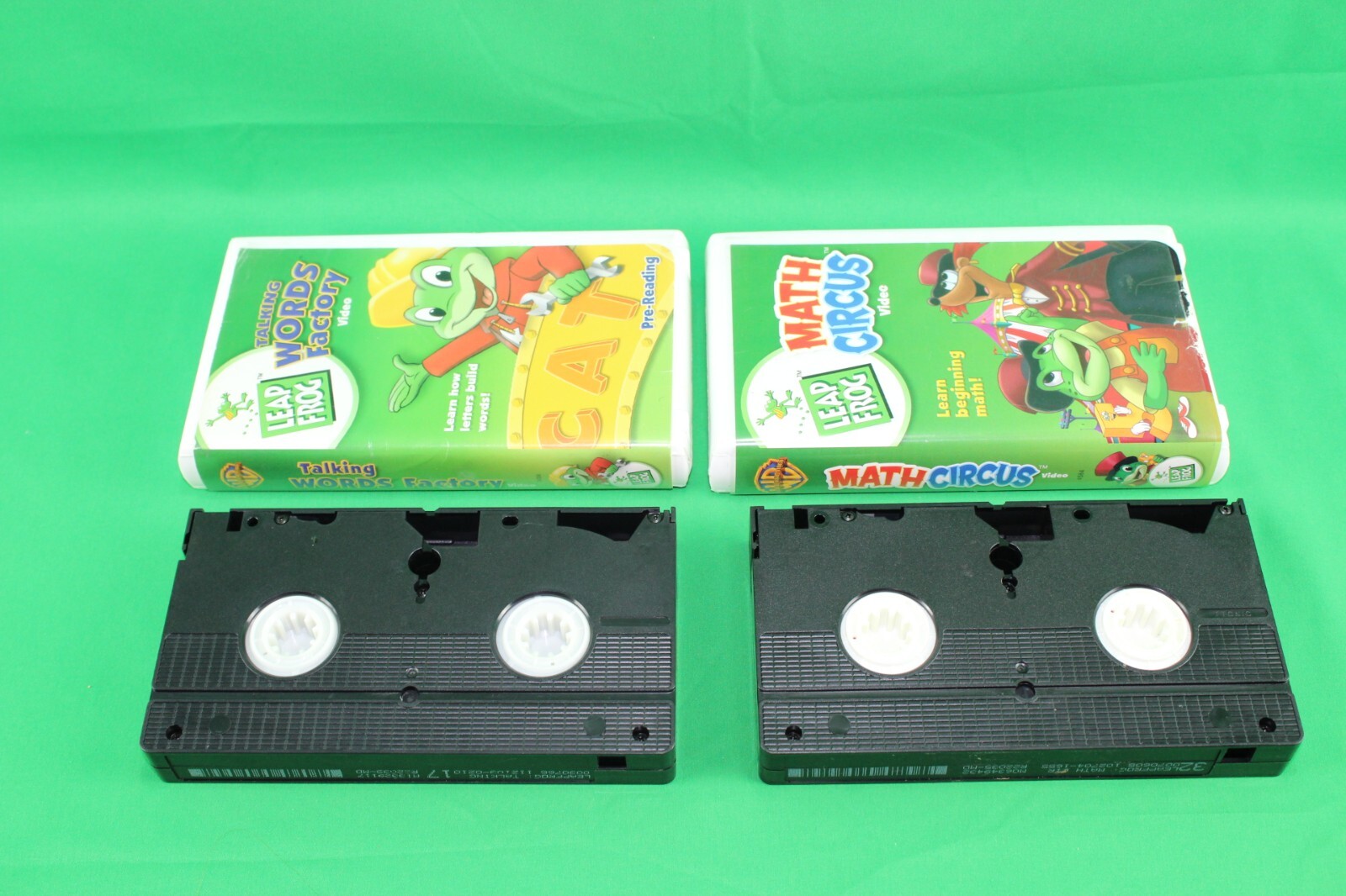 USED KID'S VHS TAPE SET, LEAP FROG, MATH CIRCUS AND WORD FACTORY, AGE 3 ...