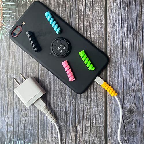 12 Pack Charging Cable Protector Spiral Tube Wire Protectors Cord ...