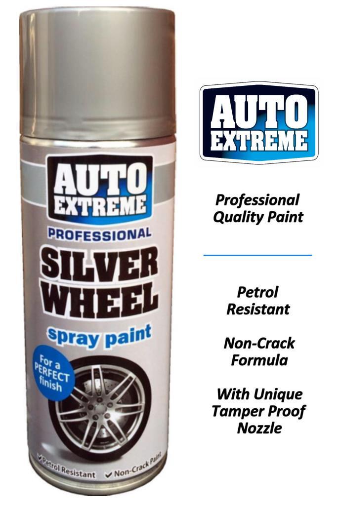 CAR ALLOY SPRAY PAINT CAR WHEEL SCRATCH RESISTANT BLACK SILVER GUN ...