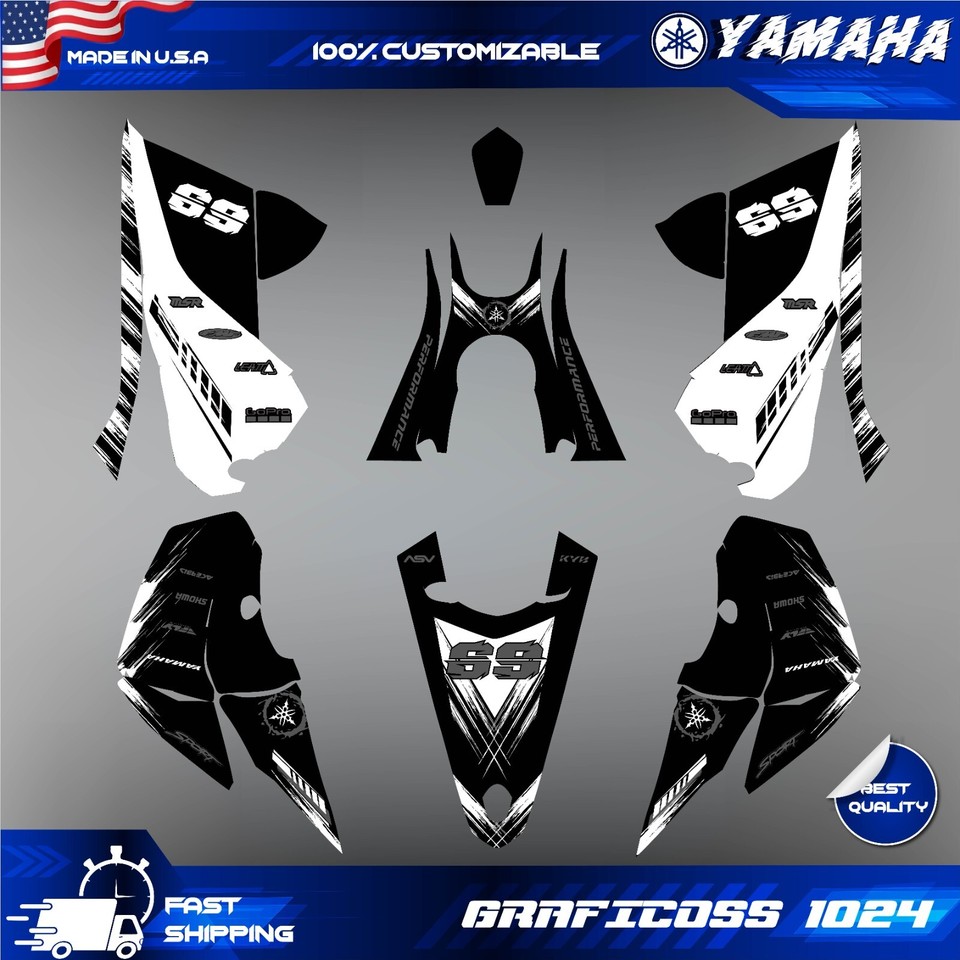 Fits YAMAHA YFZ 450R ATV decals stickers graphics kit 2014 2015 2016 ...