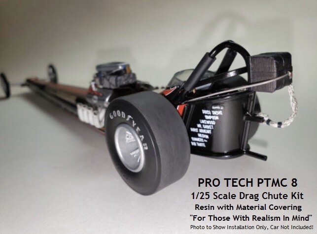 PTMC 8 1:25 Scale Drag Chute Kit Resin W Cover Material LBR Model Parts ...