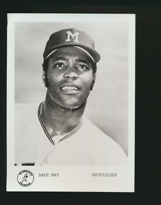 Dave May Vintage Milwaukee Brewers 1970s B&W Photo Card 5" x 7" | eBay