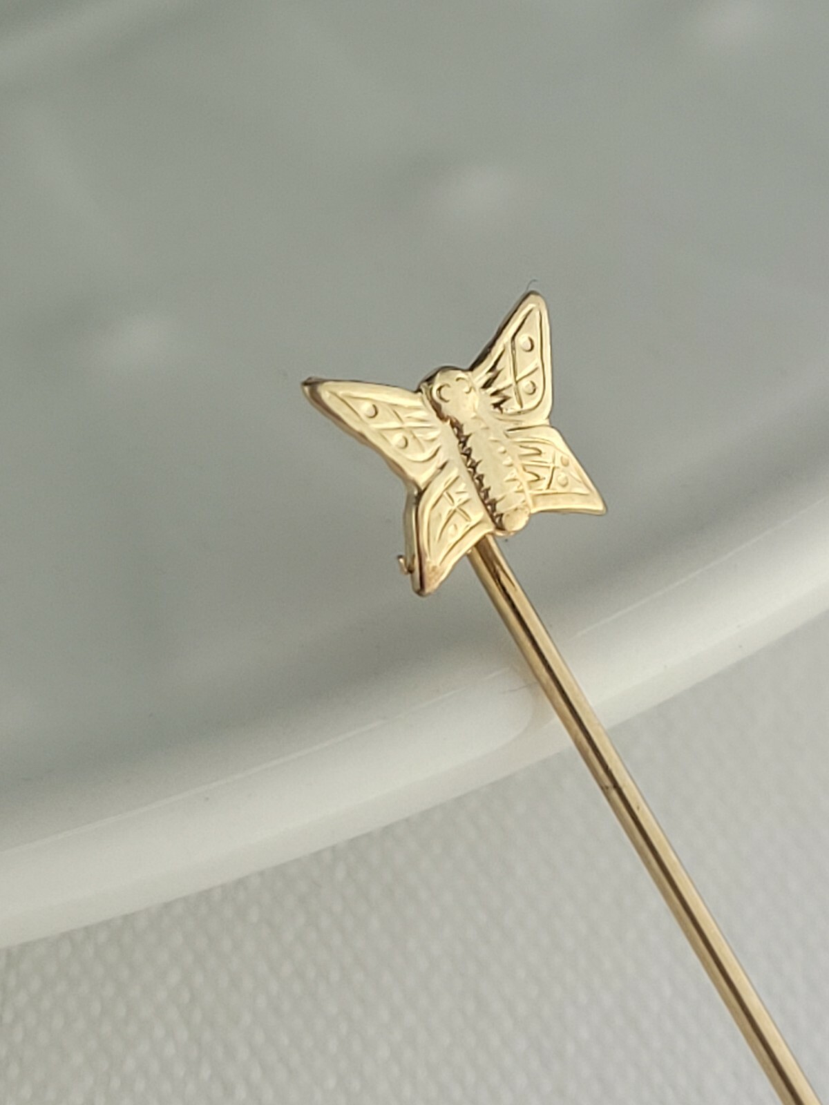 14K Yellow Gold Butterfly Lapel Pin - 1 Gram - Gem