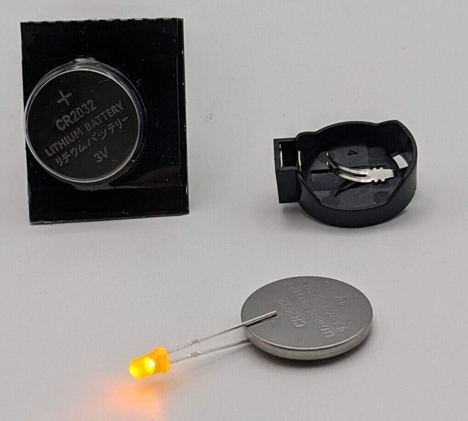 GameCube Battery Holder Mod/ Color Power LED Kit CR2032 Clock Save ...