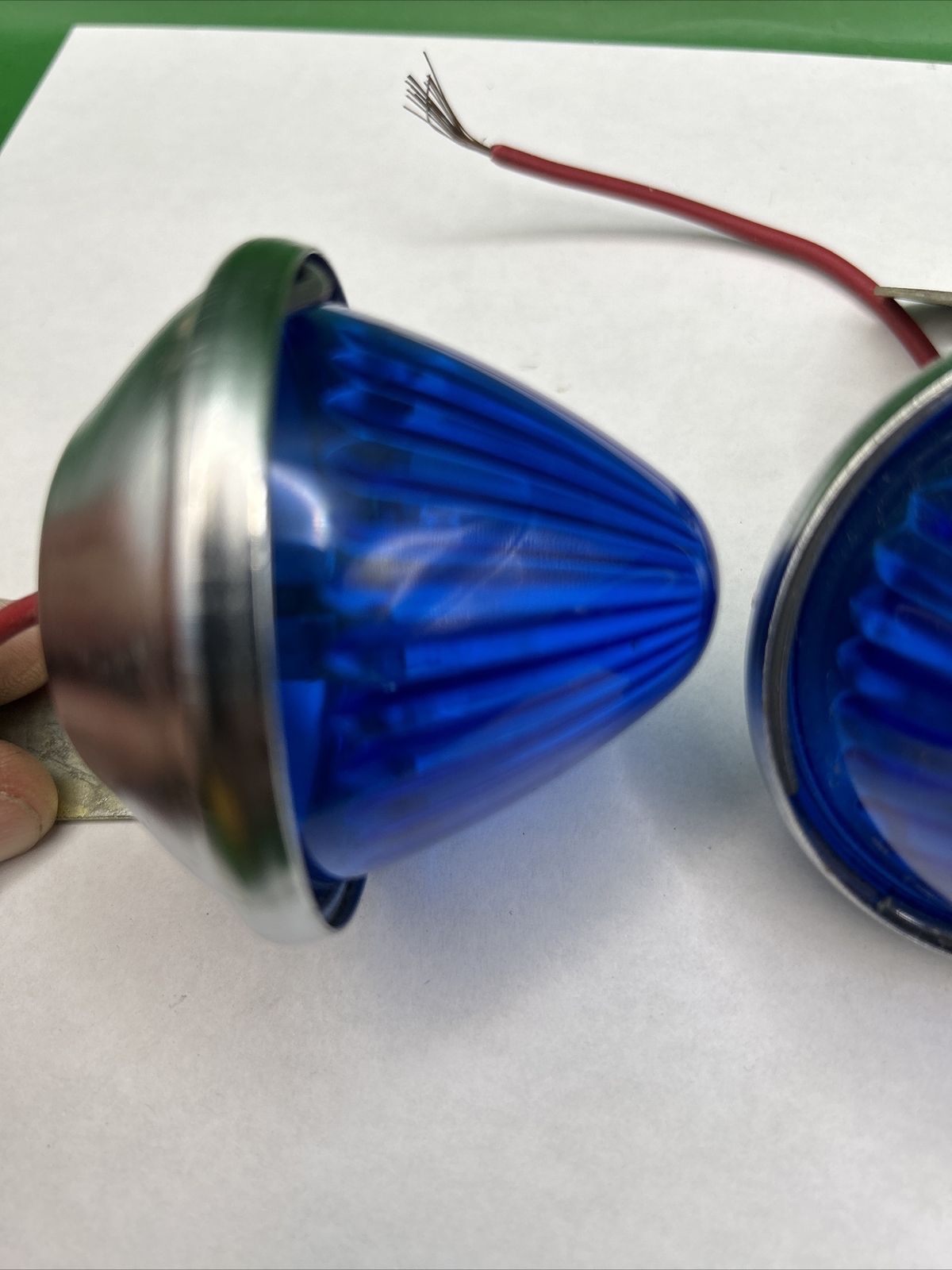 BLUE PM R-12 Vintage Turn Signal Marker Tail Lights Model A T Ford Mack ...