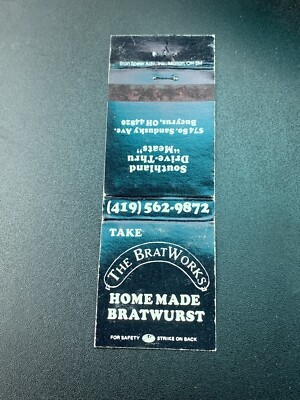 Vintage Ohio Matchbook: “The BratWorks Bratwurst” Bucyrus, OH | eBay
