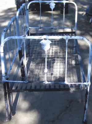 WWI Era Antique Quartermaster’s Bed and Frame with Insignia | eBay