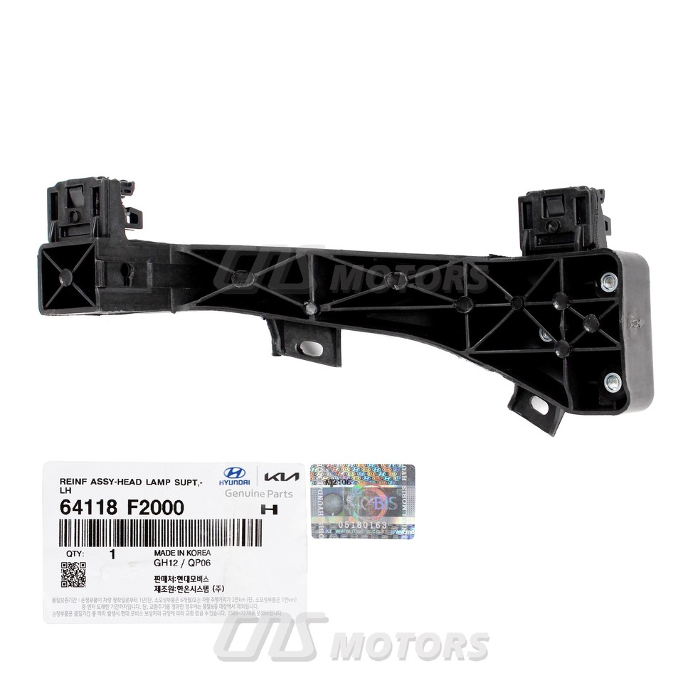 GENUINE Headlight Support Bracket LEFT for 17-20 Hyundai Elantra ...