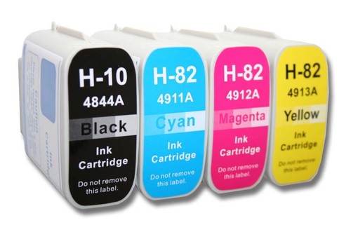 4 Cartridges for HP DesignJet 500ps 800ps 815 / 10 + 82 C4844AE C4911A ...