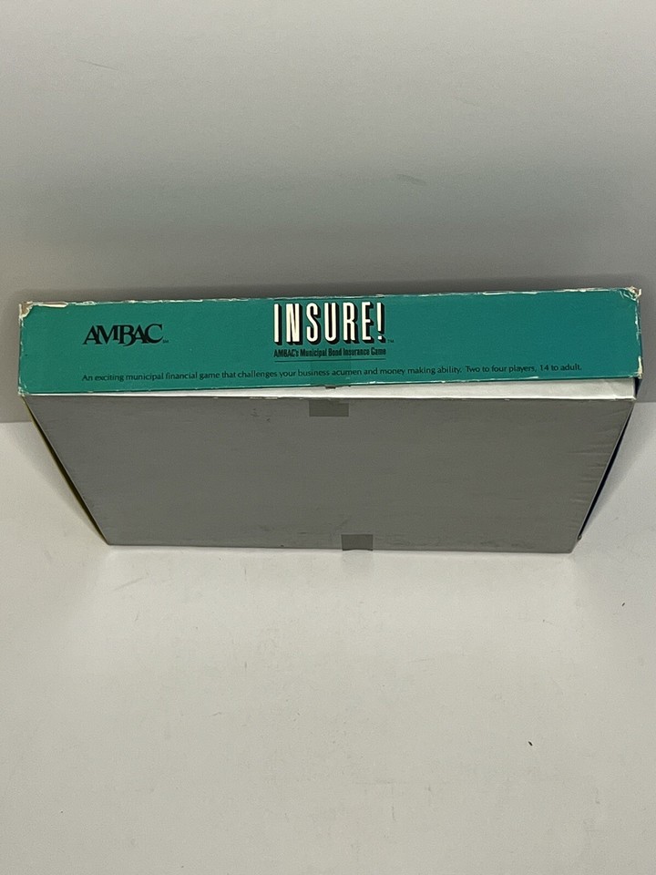 Insure! AMBAC's Municipal Bond Insurance 1986 Game Open Box / Unpunched ...