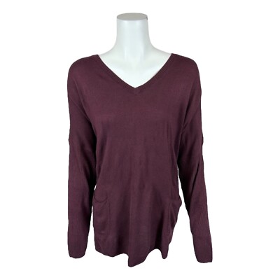Denim & Co. Women's V-Neck Drop Shoulder Long-Sleeves Pocketed Tunic 3X ...