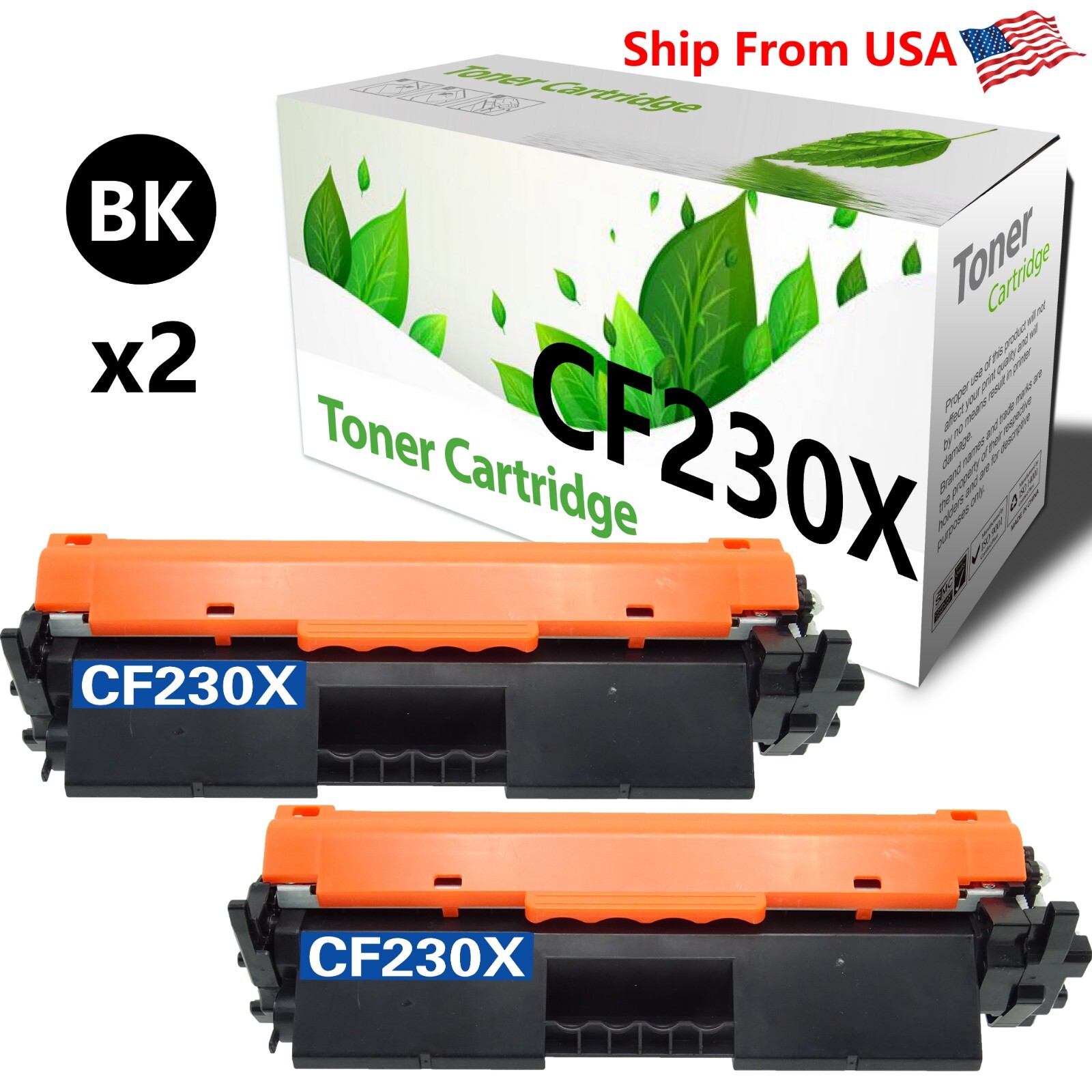 2-Pack 30X CF230X Toner Cartridge 230X work for M203dn 203dw M227fdw ...