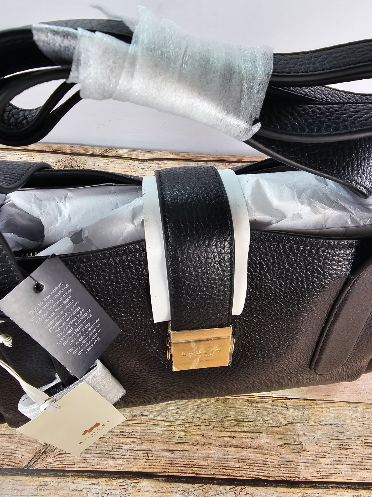 RADLEY London Sloane Street Medium Ziptop Grab Bag BLACK Leather MSRP $348 | eBay