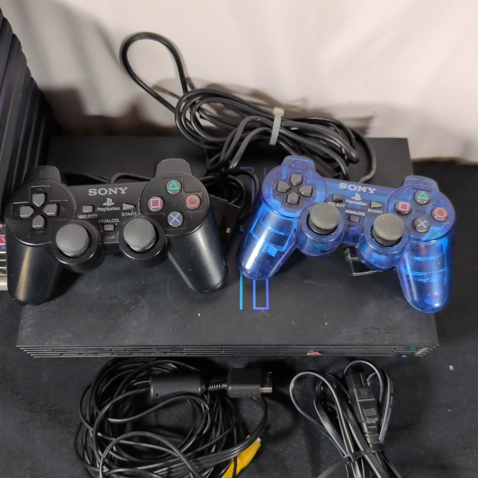 Sony PlayStation 2 PS2 Fat Console Bundle SCPH-39001 + 15 Games + 2 ...