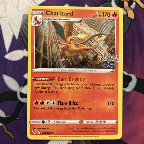 Pokémon TCG Charizard 010/078 Pokemon GO Holo Rare NM | eBay