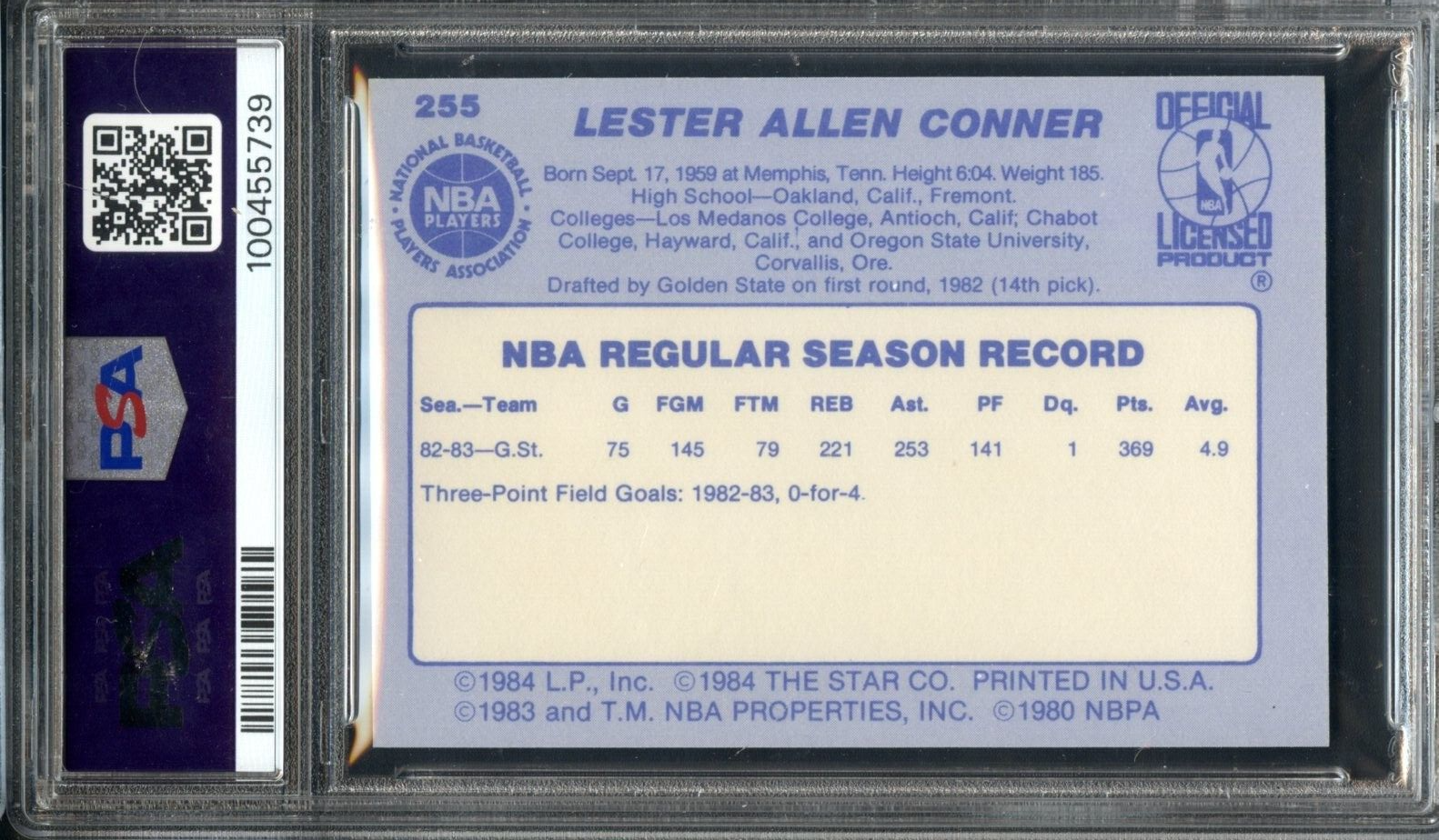 1983-84 Star - Lester Conner #255 (RC) for sale online | eBay