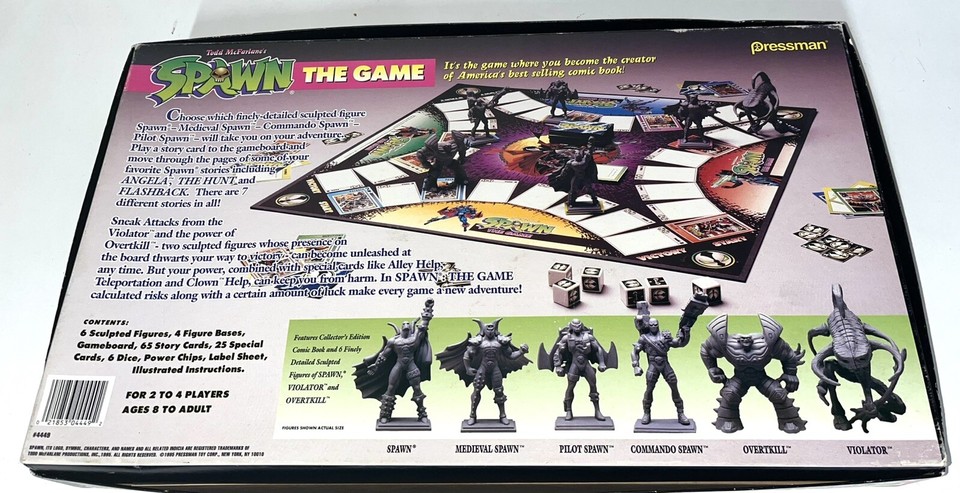 Spawn Vtg 1995 Pressman Board Game Complete Set Red Myths Story Cards ...