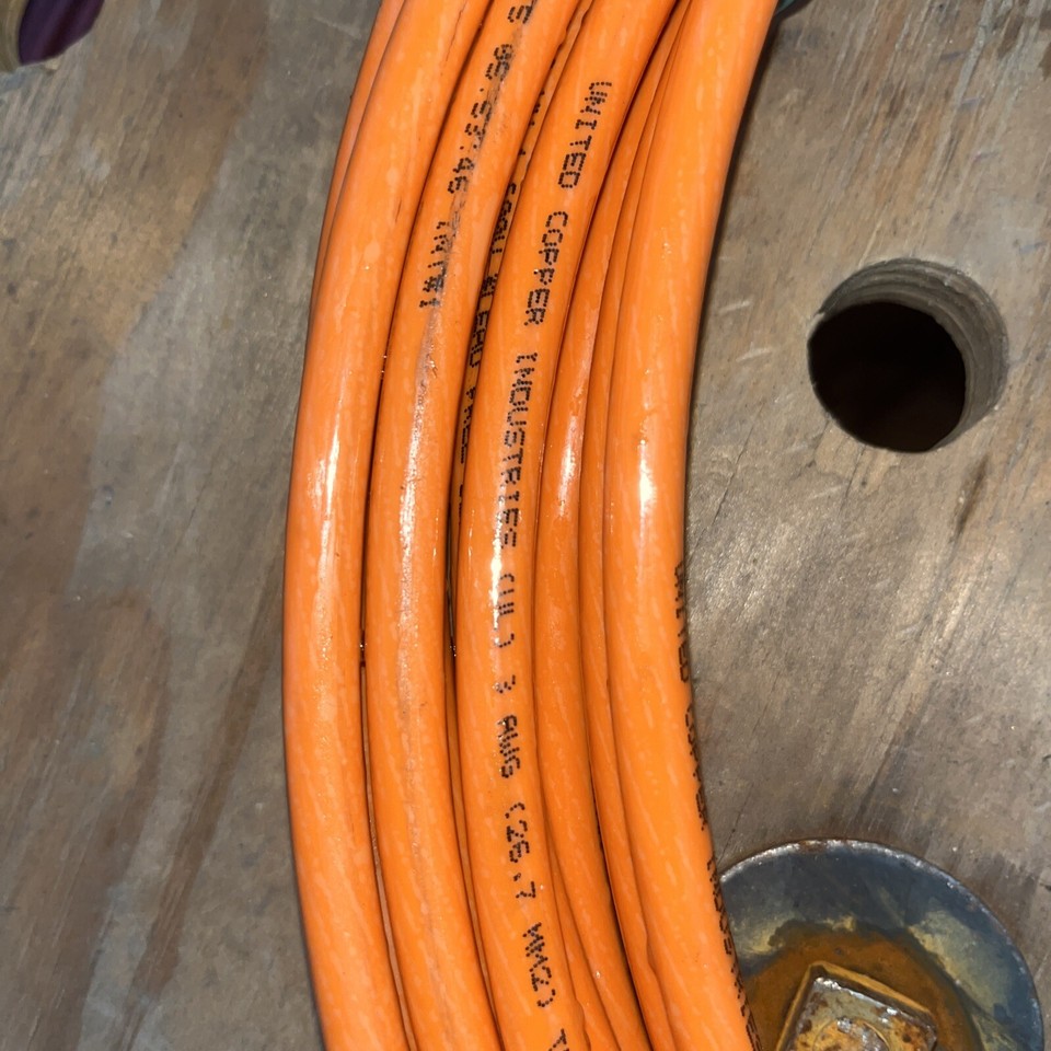 3 AWG Copper THHN THWN-2 Building Wire 600V Lengths 25ft Exactly Orange ...