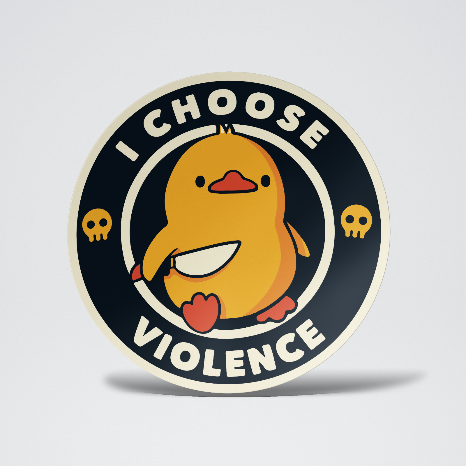 I Choose Violence Duck Windshield Windscreen Laptop Sticker Decal 90mm ...